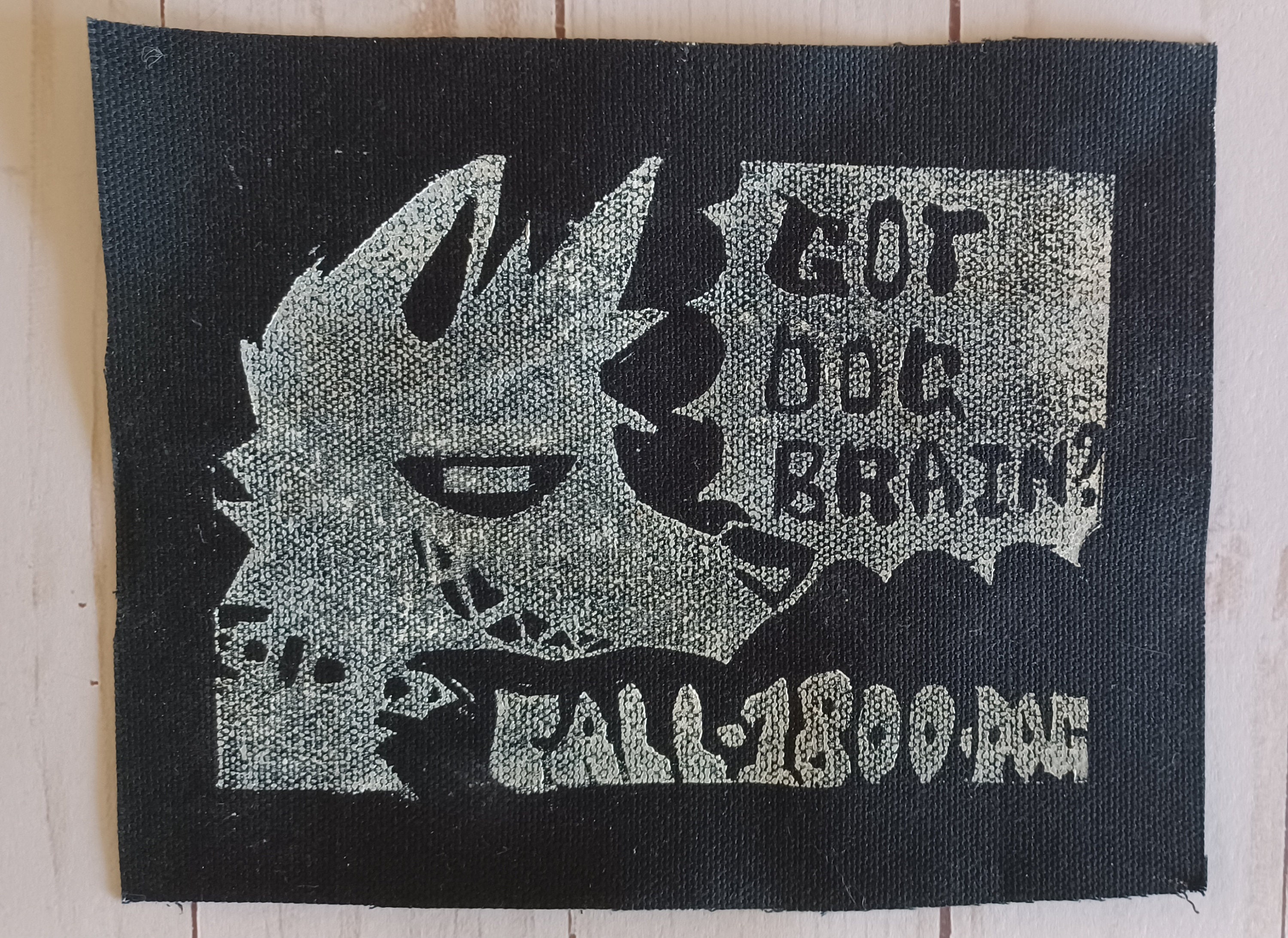 Dog Brain Punk Coyote Diy Linocut Furry Patch - Etsy