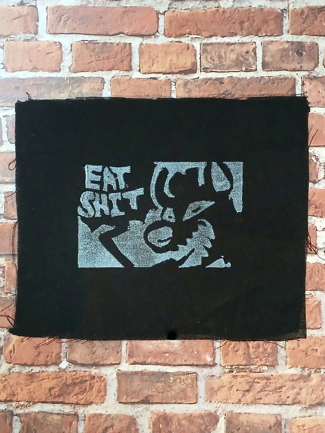 Punk Hyena Diy Linocut Patch Furry - Etsy