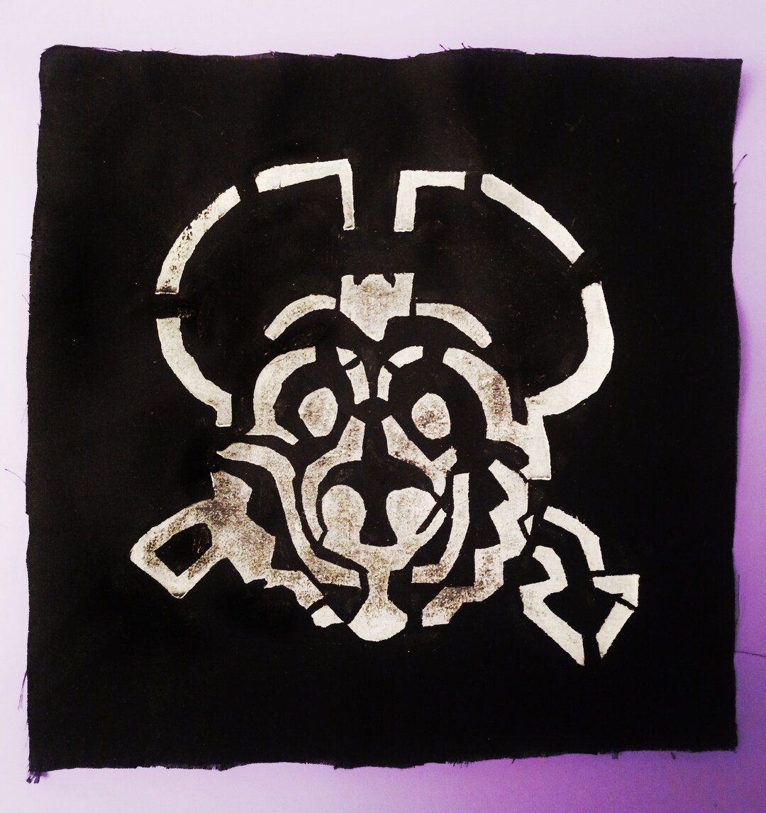 Punk Hyena Playful Diy Linocut Furry Patch - Etsy