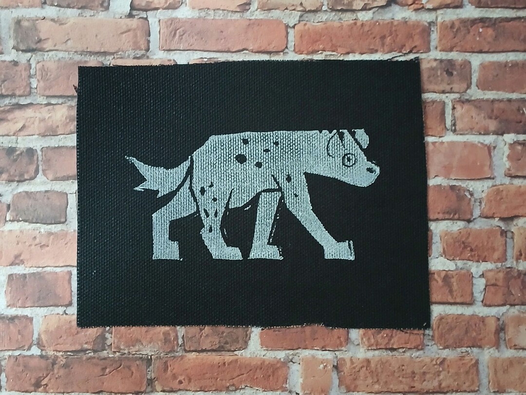 Lurking Hyena Punk D.I.Y Linocut Furry Patch - Etsy