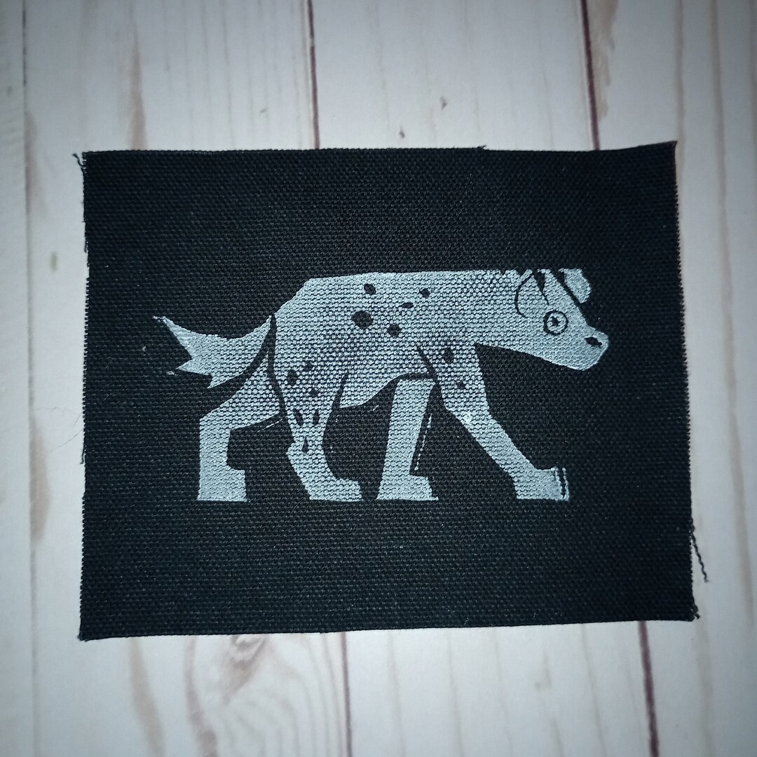 Lurking Hyena Punk D.I.Y Linocut Furry Patch - Etsy