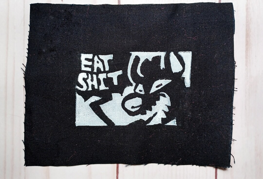Punk Hyena Diy Linocut Patch Furry - Etsy