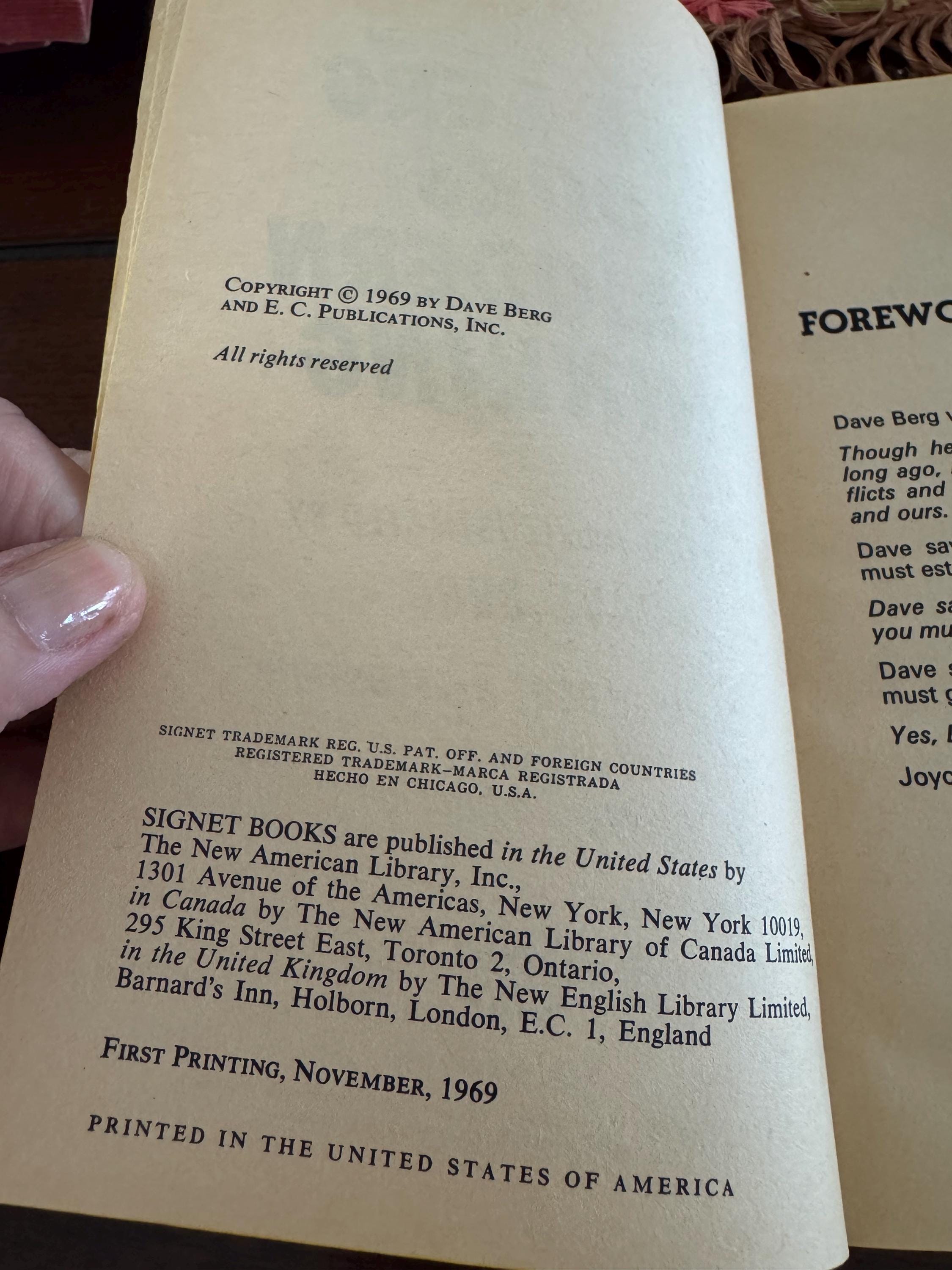 VINTAGE MAD’S Dave Berg Looks at Modern Thinking 1969 1st Printing - Etsy