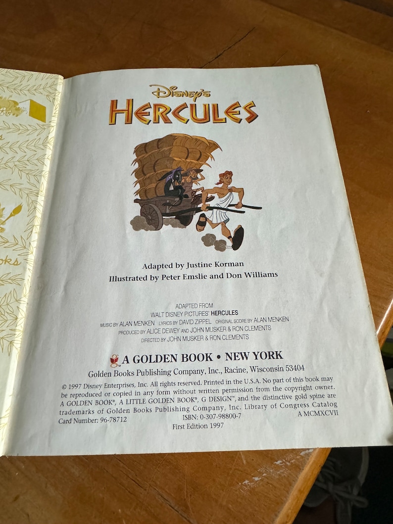 Disney’s Hercules -FIRST EDITION - Etsy