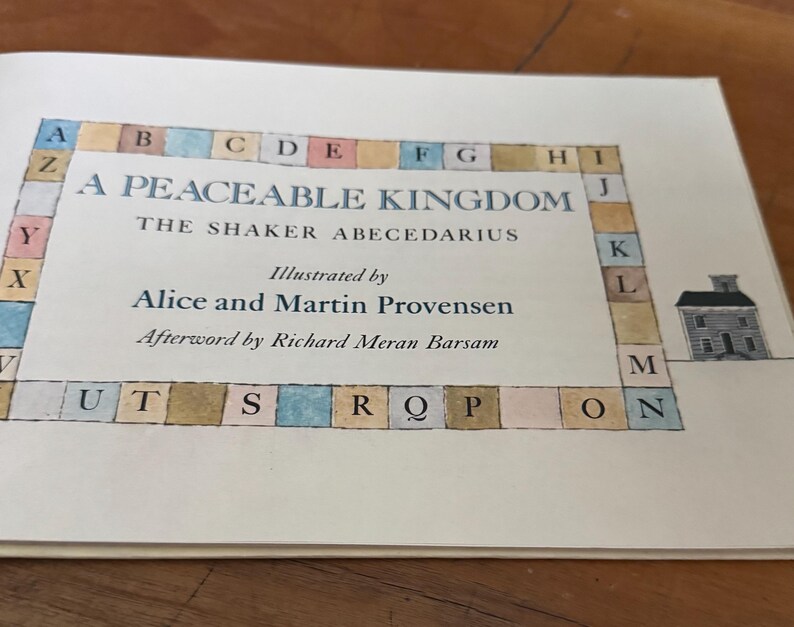 VINTAGE A Peaceable Kingdom the Shaker Abecadarius - Etsy