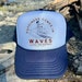 Happiness Comes in Waves Aloha 'oe Trucker Hat--women, Surfer, Trucker ...