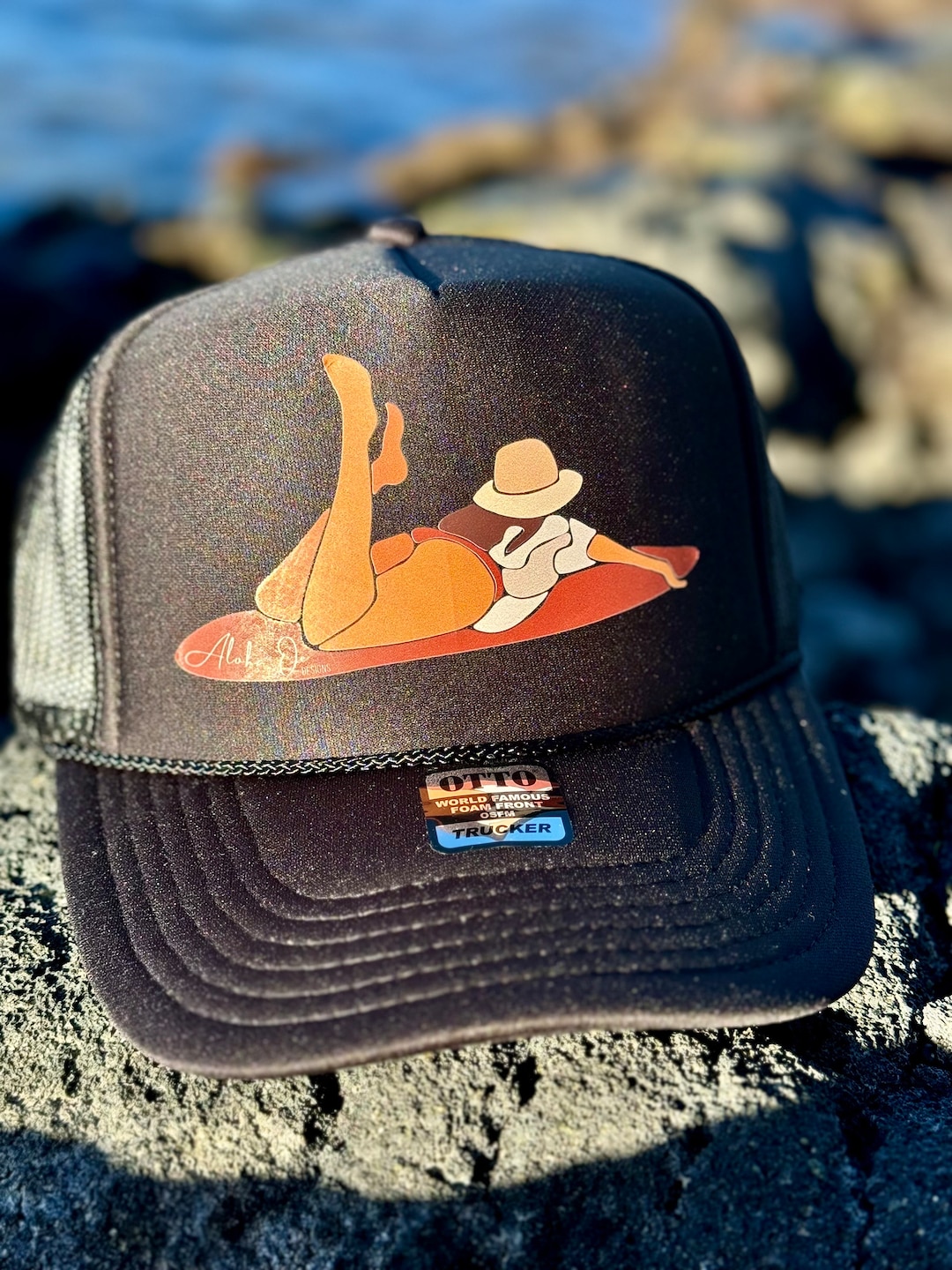 Toasted Buns Surfer Girl Paddling Out Aloha 'oe Designs--women, Surfer ...
