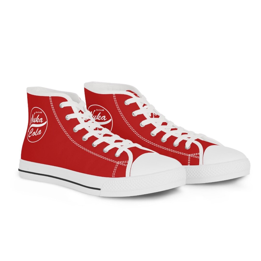 Fallout Inspired Nuka Cola Men's High Top Sneakers, Vault Dwellers ...