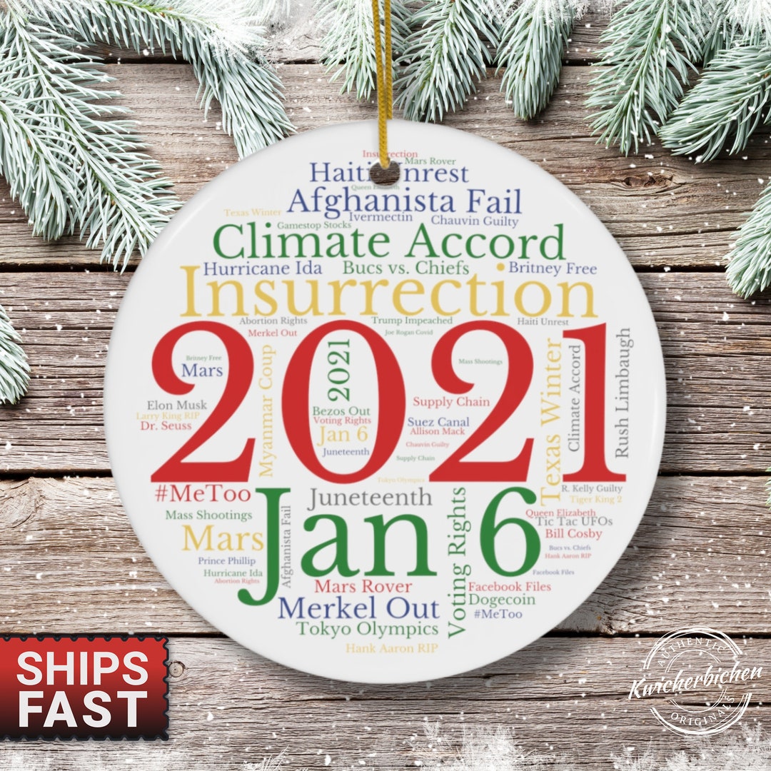 2021 Major Events Christmas Ornament, 2021 A Year to Remember Ornament ...
