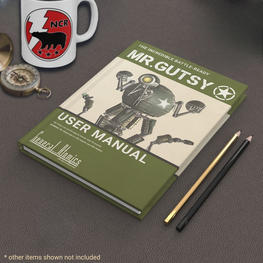 Fallout Inspired Mr. Gutsy User Manual Journal Matte, Fallout 150 Page ...