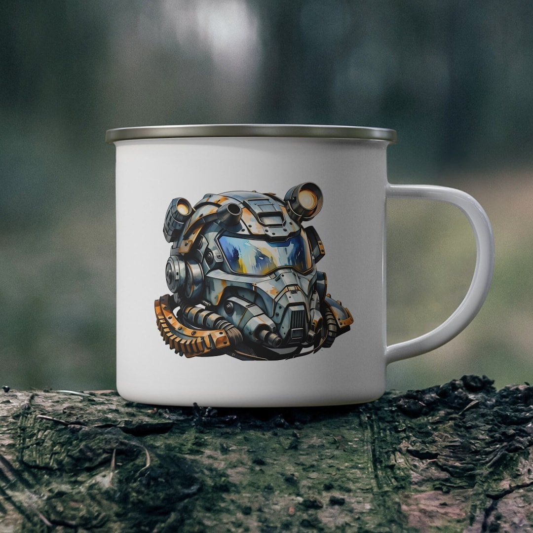 Power Armor Enamel Mug 12oz, Fallout Cup, Pip Boy, Gamer Coffee Cup ...