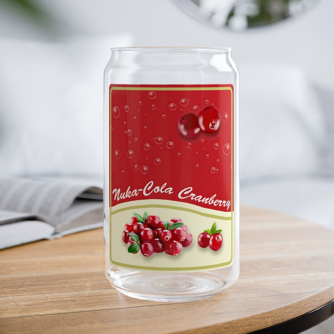 Nuka Cola Cranberry Fallout Inspired Glass Tumbler 16 Oz, Fallout Vault ...