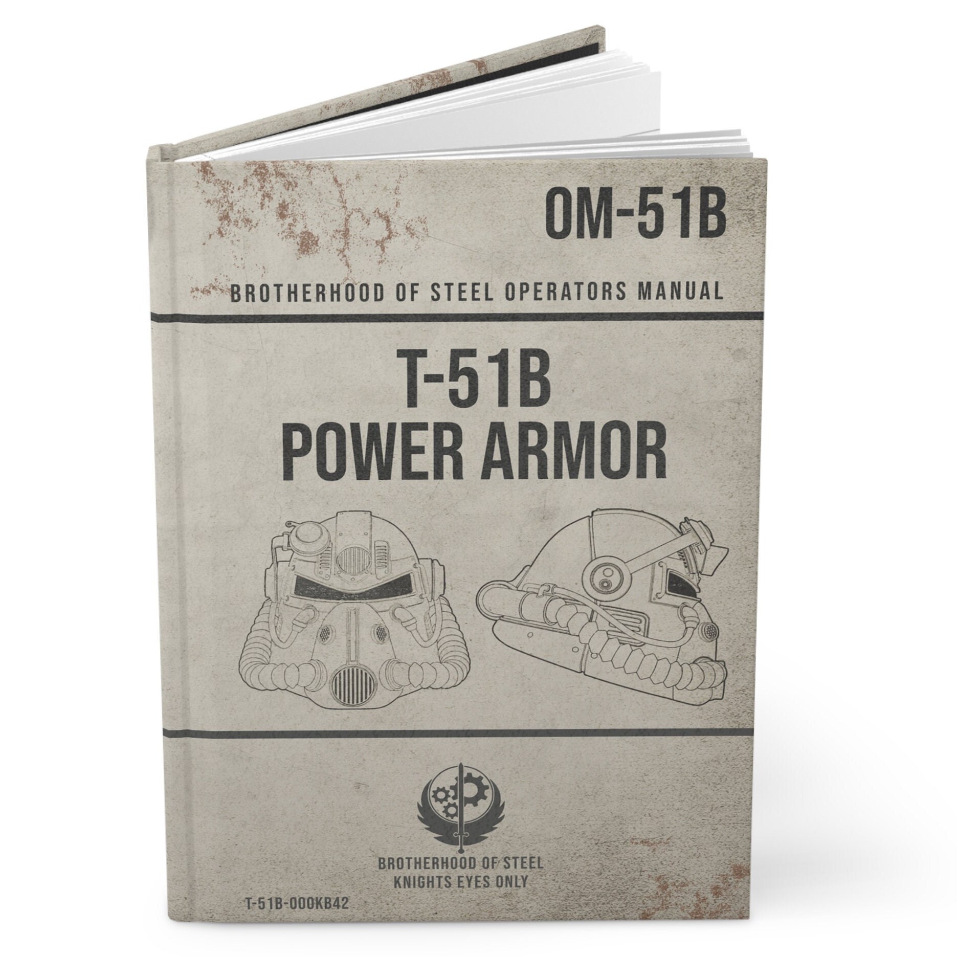 Fallout Inspired Notebook, T-51B Power Armor User Manual Journal Matte ...