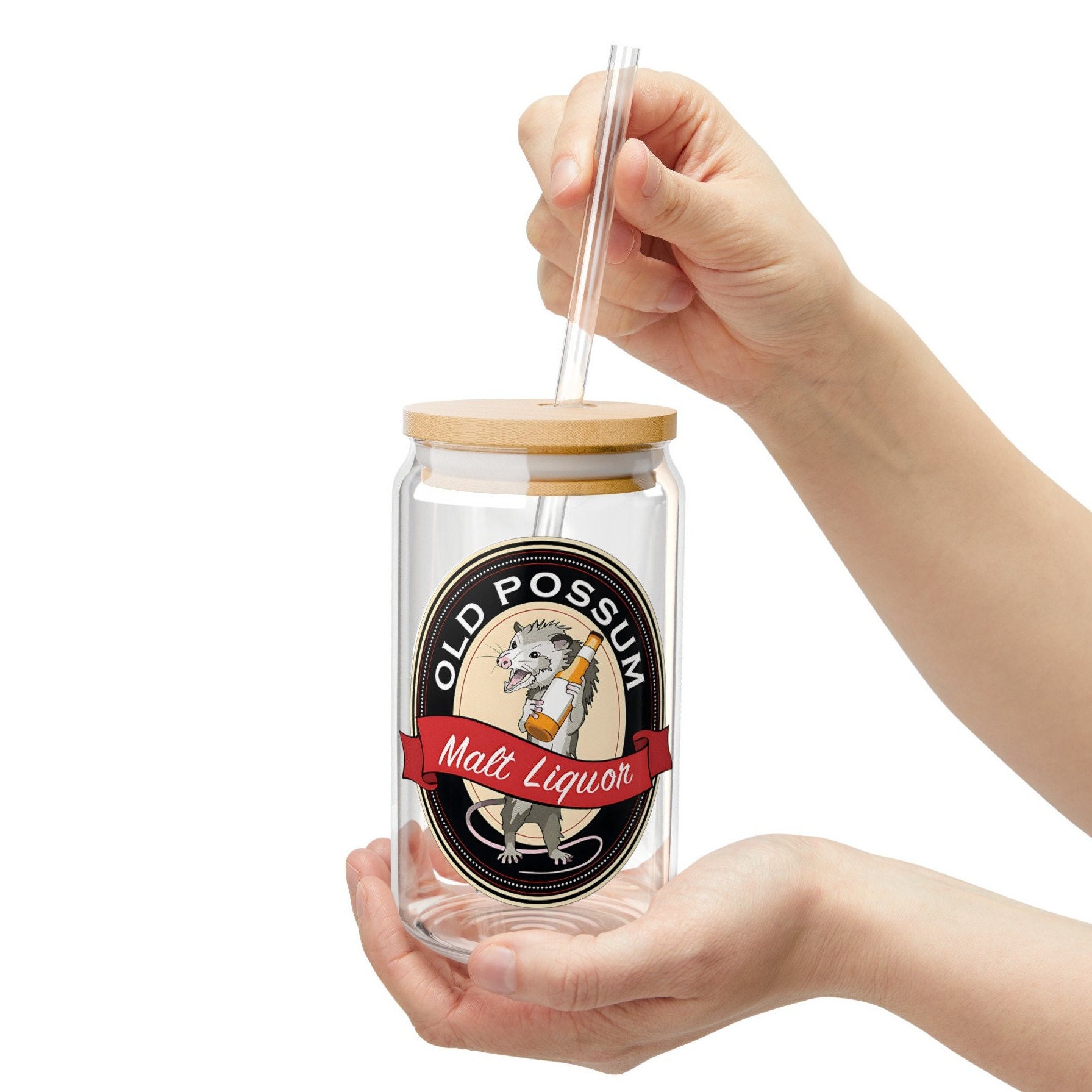 Old Possum Malt Liquor Fallout Inspired Glass Tumbler, Iced Coffee Cup ...