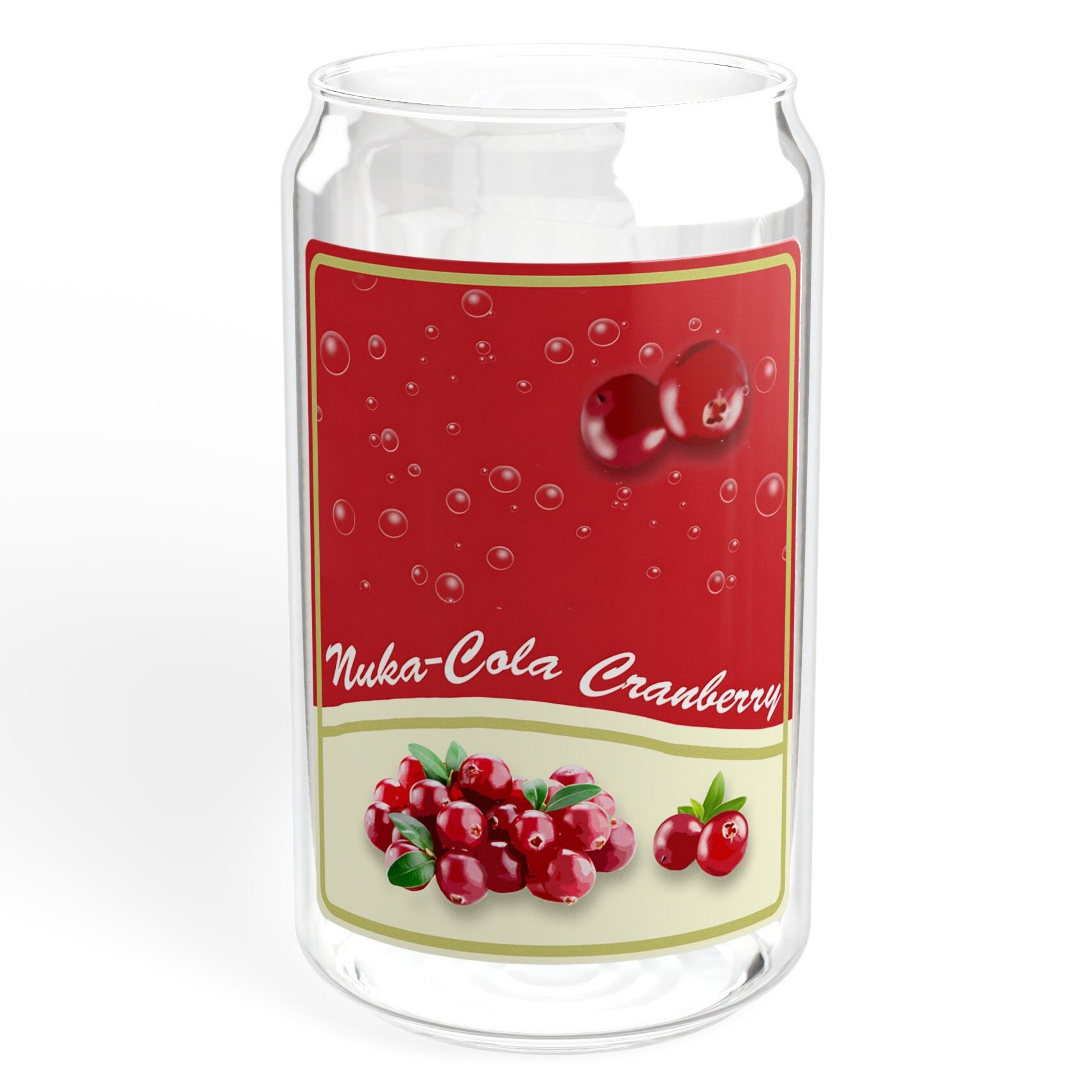 Nuka Cola Cranberry Fallout Inspired Glass Tumbler 16 Oz, Fallout Vault ...