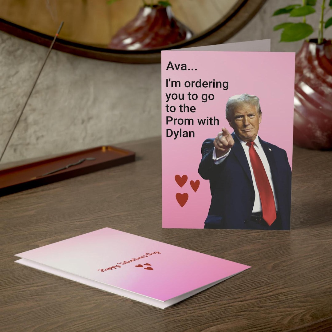 Personalized Customer Donald Trump Valentine Card, Prom Gift Card - Etsy