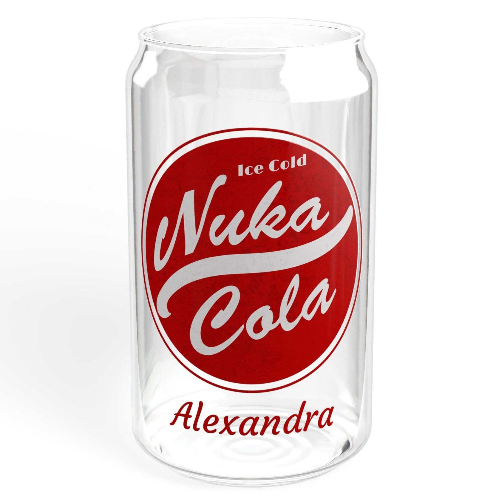 Personalized Nuka Cola Vault Tec Cup Glass Tumbler 16 Oz, Fallout Pip ...