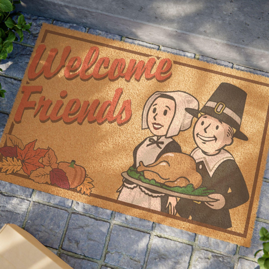 Fallout Inspired Thanksgiving Welcome Doormat, Fallout Cosplay Gamer ...