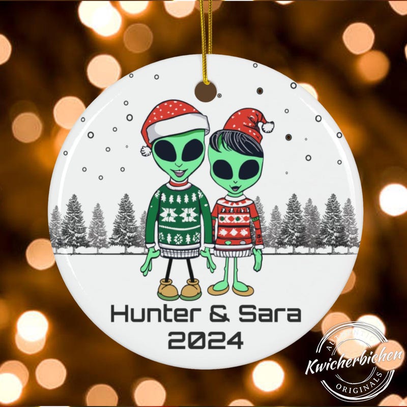 Christmas Alien Ornaments - Etsy