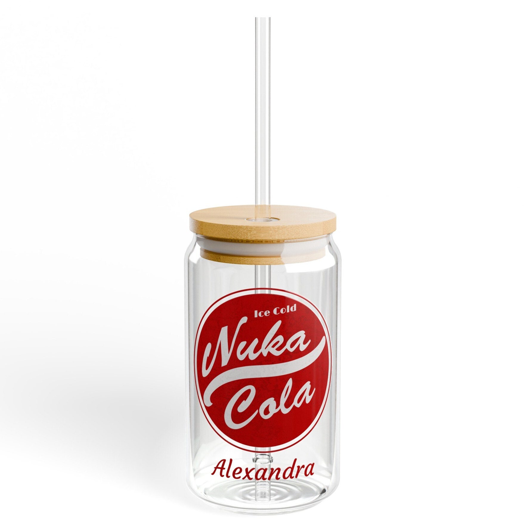 Personalized Nuka Cola Vault Tec Cup Glass Tumbler 16 Oz, Fallout Pip ...