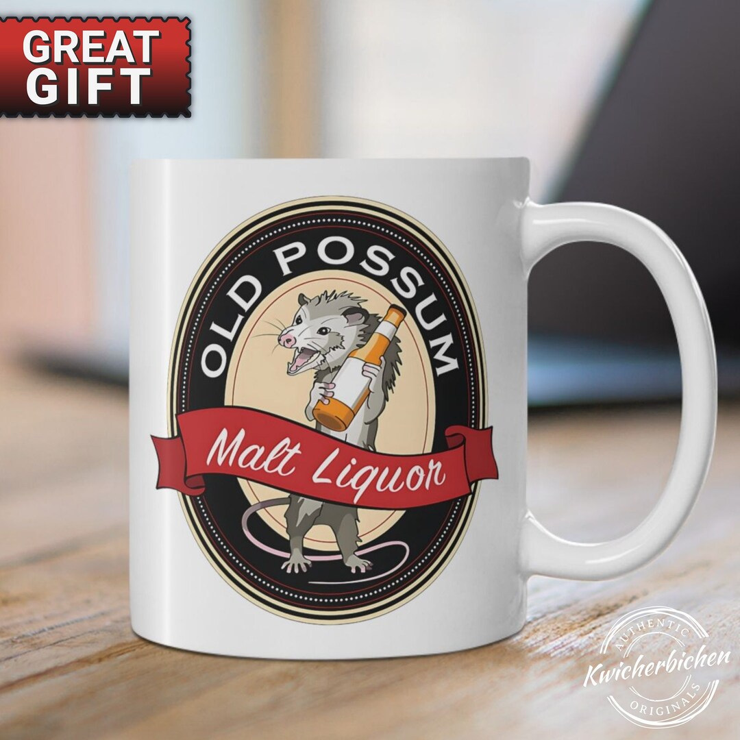 Old Possum Malt Liquor Fallout Coffee Mug, Pip Boy, New Vegas Mug ...