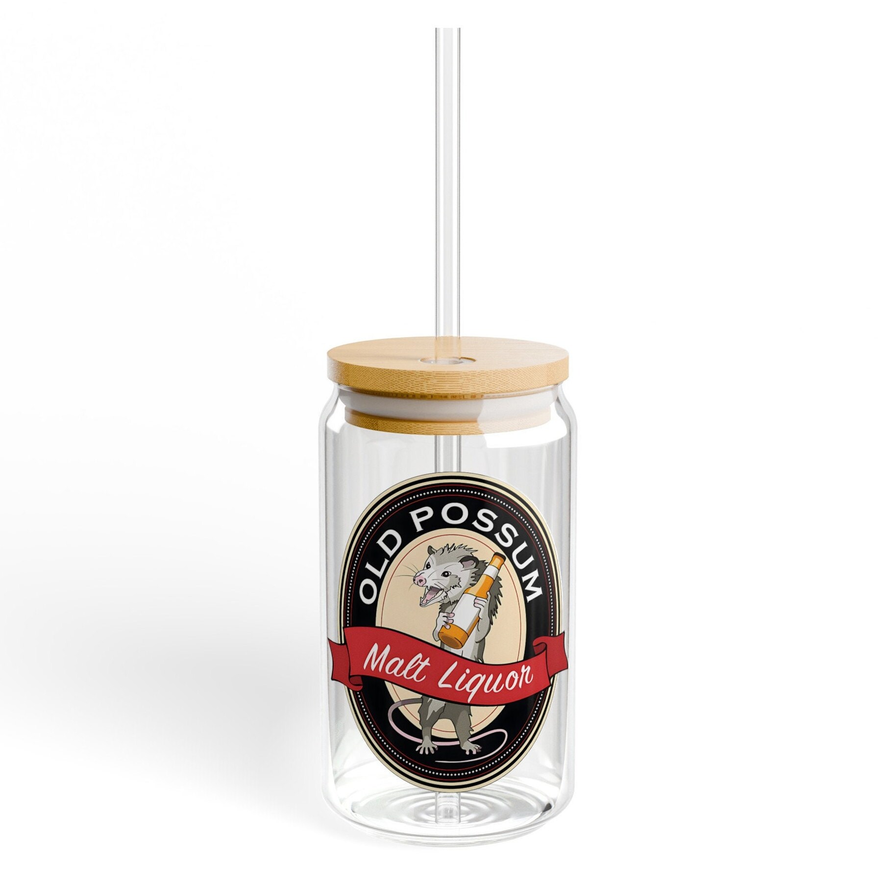 Old Possum Malt Liquor Fallout Inspired Glass Tumbler, Iced Coffee Cup ...