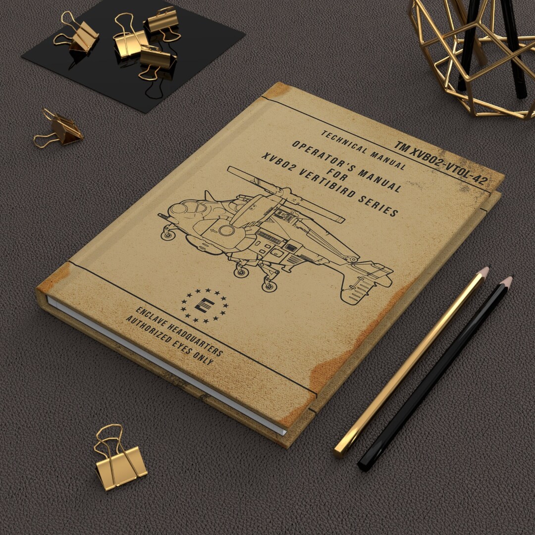 Fallout Inspired Vertibird Operators Manual TM XVB02-VTOL-42 Hardcover ...