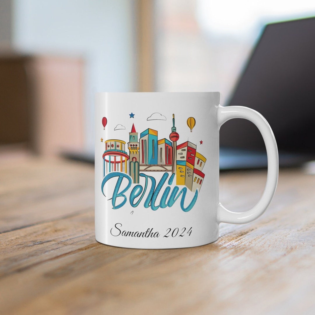 Custom Personalized Berlin Germany Art Travel Mug, Custom Berlin Mug ...