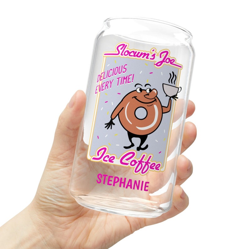 Personalized Slocum's Joe Ice Coffee Vault Tec Cup Glass Tumbler 16 Oz ...