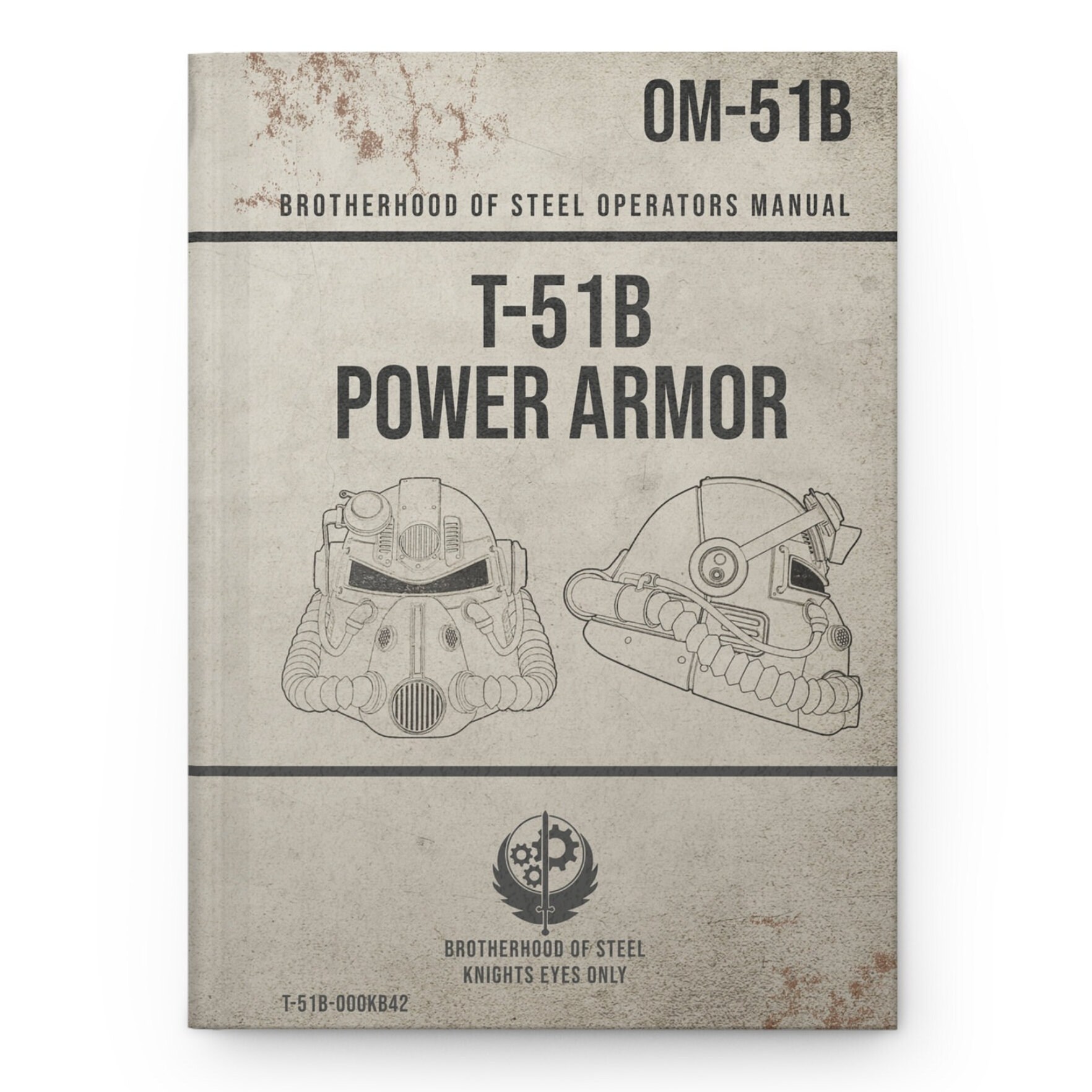 Fallout Inspired Notebook, T-51B Power Armor User Manual Journal Matte ...