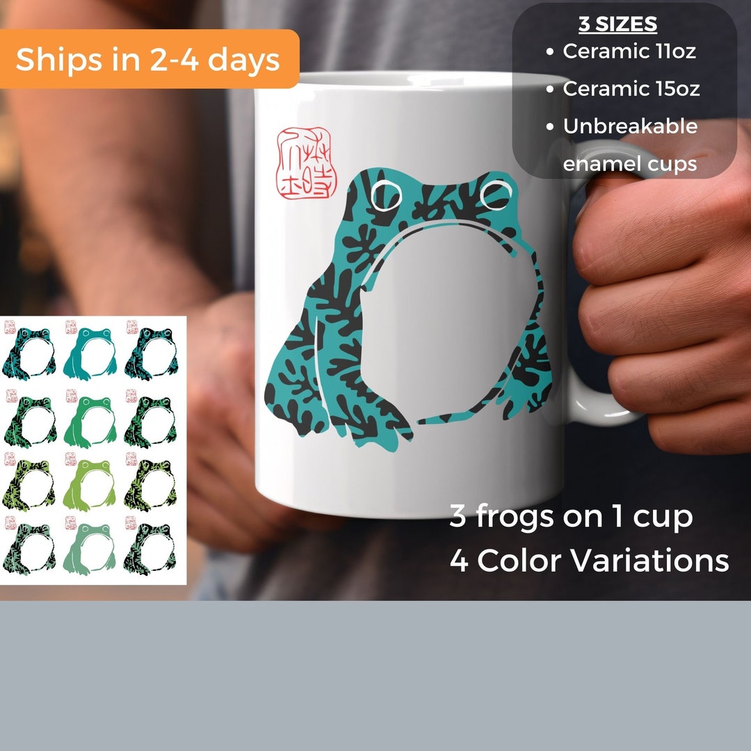 Matsumoto Hoji Unimpressed Frog Japanese Mug Toad Wabi Sabi - Etsy