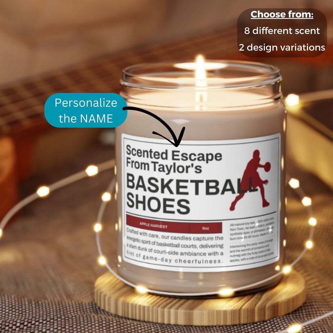 Personalized Funny Basketball Gift, Fun Custom Basketball Candle Gift ...
