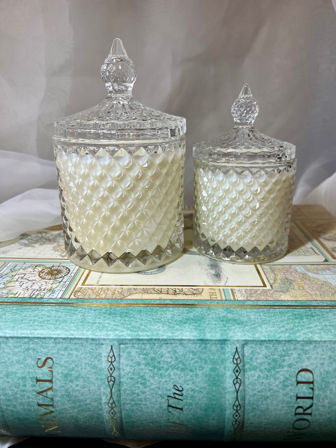 Crystal Clear Diamond Cut Glass Available in All Scents, Two Sizes 4.0 ...