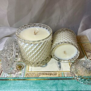Crystal Clear Soy Candle – Diamond Cut Glass - Etsy