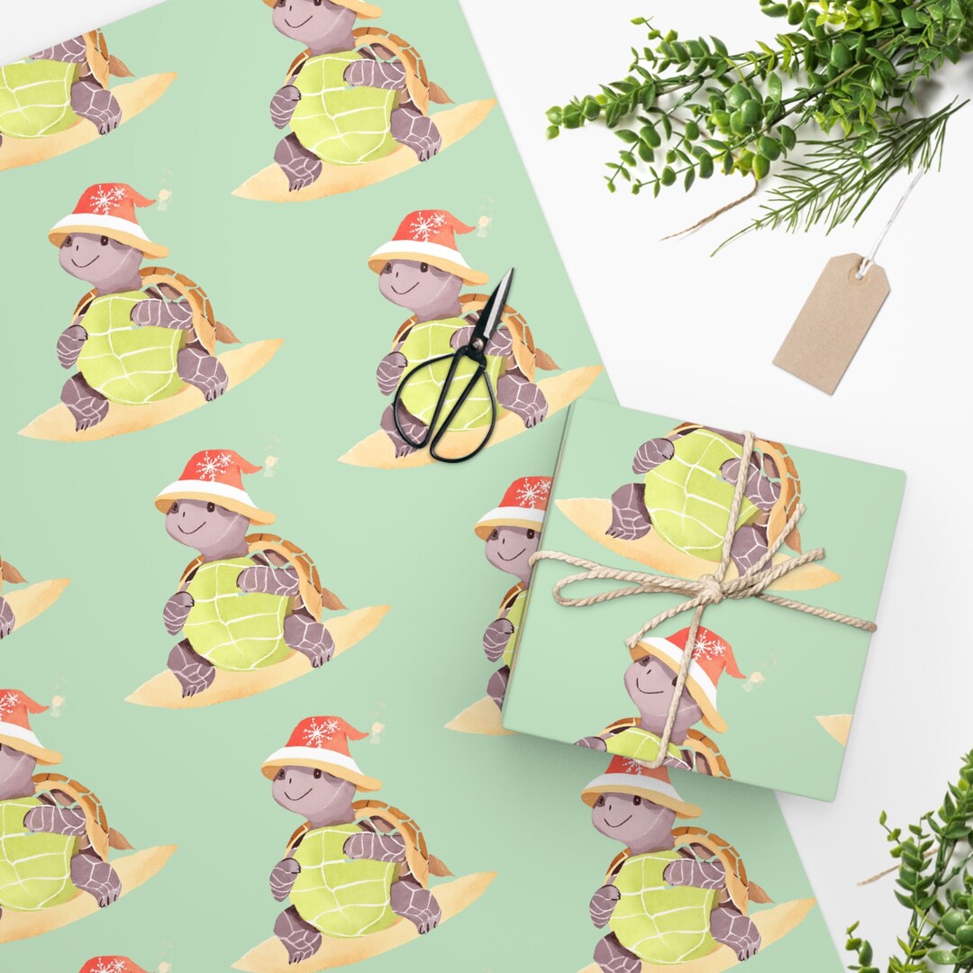 The Little Torti Wrapping Paper - Christmas Tortoise - Etsy