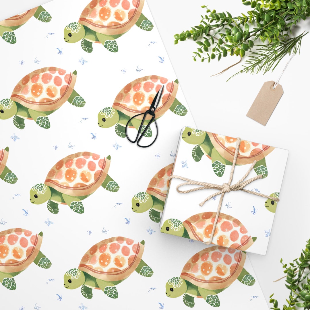 The Little Torti Wrapping Paper - Sea Turtle - Etsy