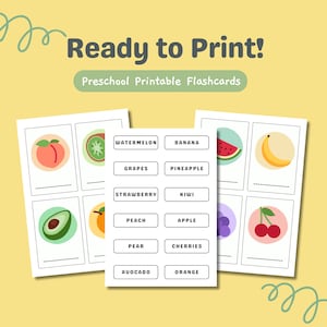 12 Fruit Flashcards + FREE Coloring Book | Preschool Cards | Printable ...
