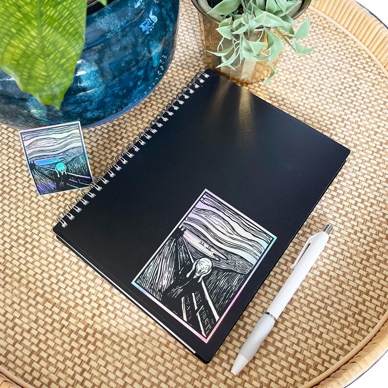 The Scream by Edvard Munch | Holographic Decal | Laptop, Notebook ...