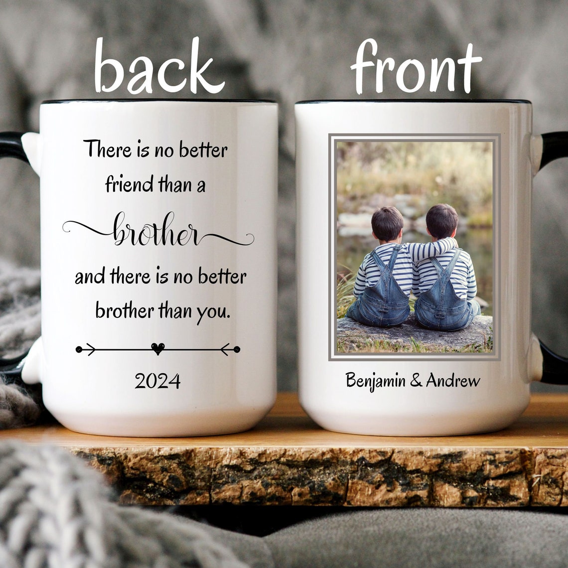 Personalized Brother Name Mug, Custom Brother Birthday Mug, Custom ...