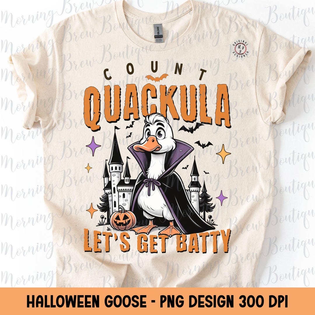 Count Quackula Trendy Spooky Goose Halloween PNG Design, Halloween ...