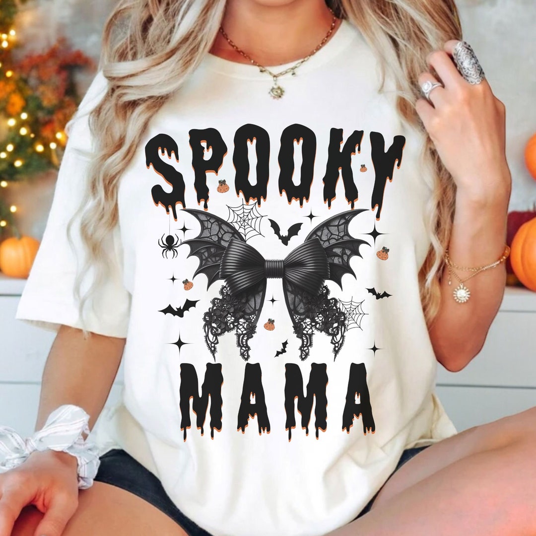 Spooky Mama Halloween Shirt Dark Coquette Spooky Mama Halloween Shirt ...