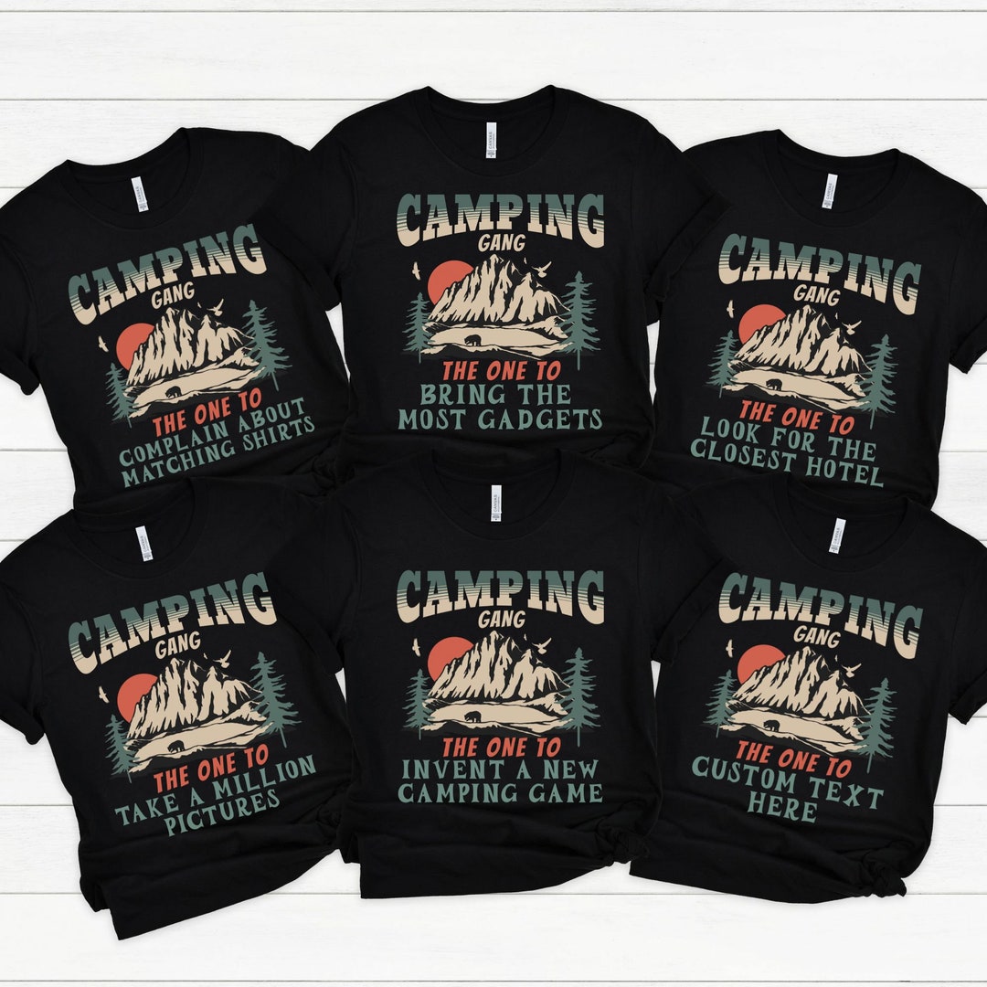 Custom Funny Matching Camping Family Group Shirts, Adventure T-shirts ...