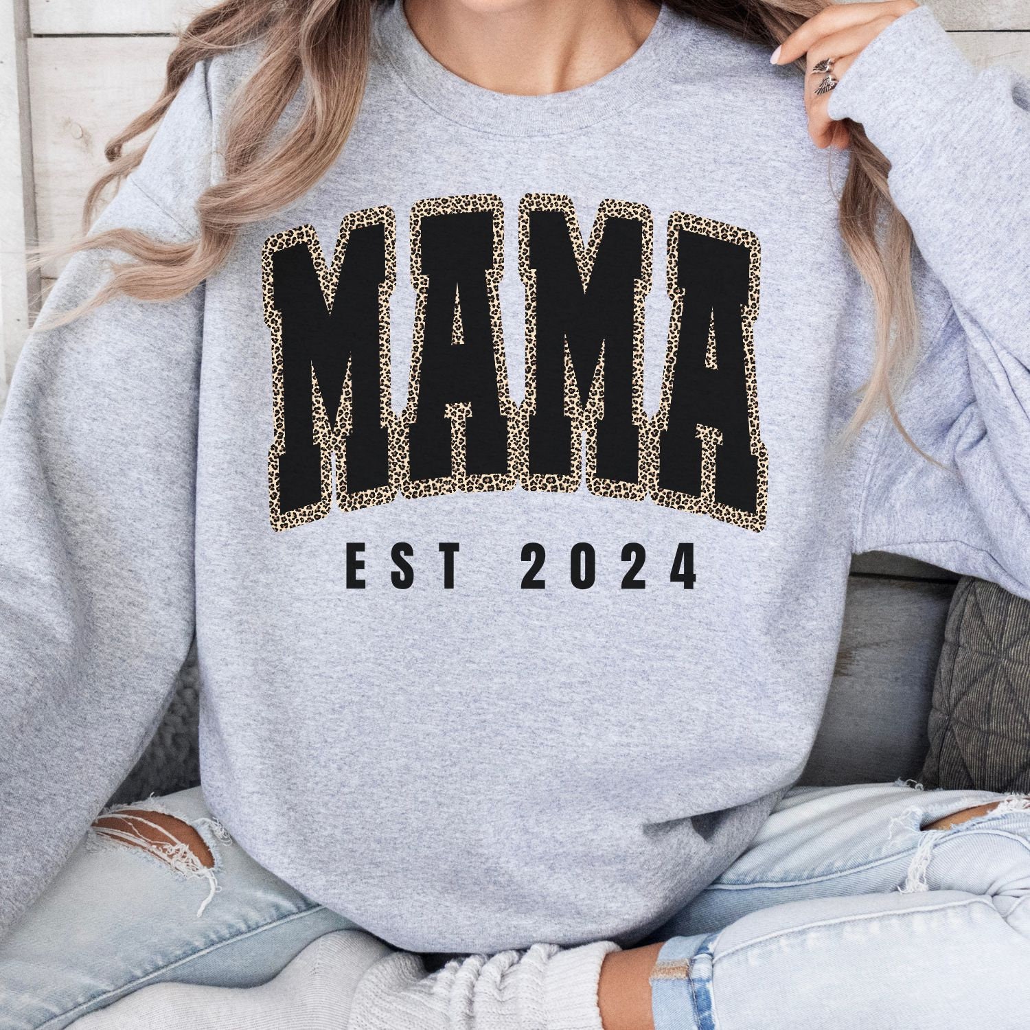 Personalized EST Mama Sweatshirt, Mothers Day, Gift for Future Mom, New ...
