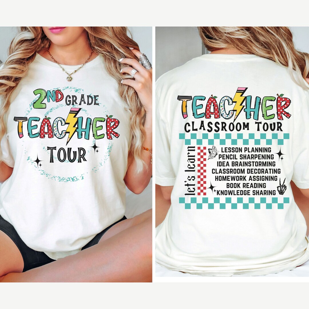 2nd Grade Teacher Tour Back to School Classroom Shirt Trendy Teacher Second Grade Tee Gift for ...