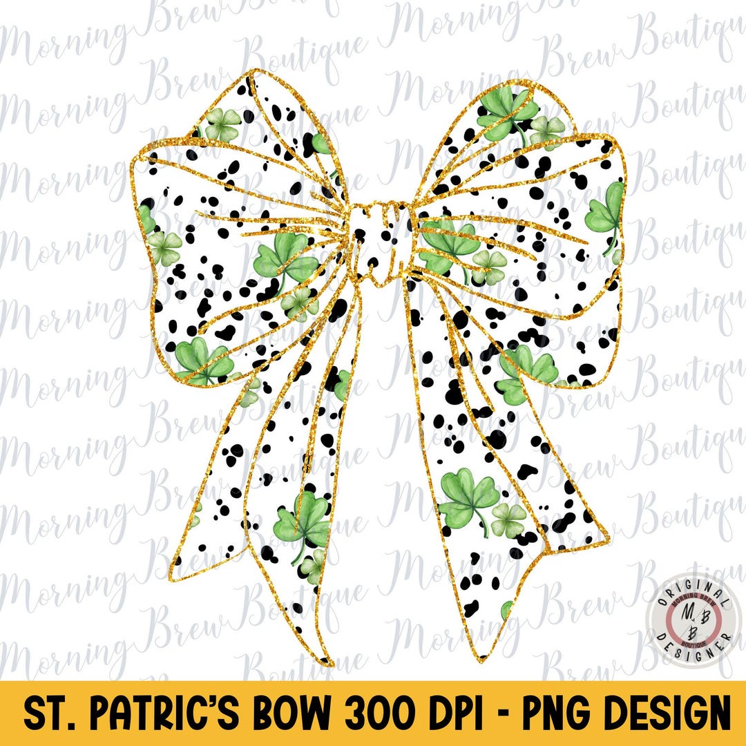 St.patric's Day Coquette Dalmatian Bow PNG Design Trendy Saint Patric ...