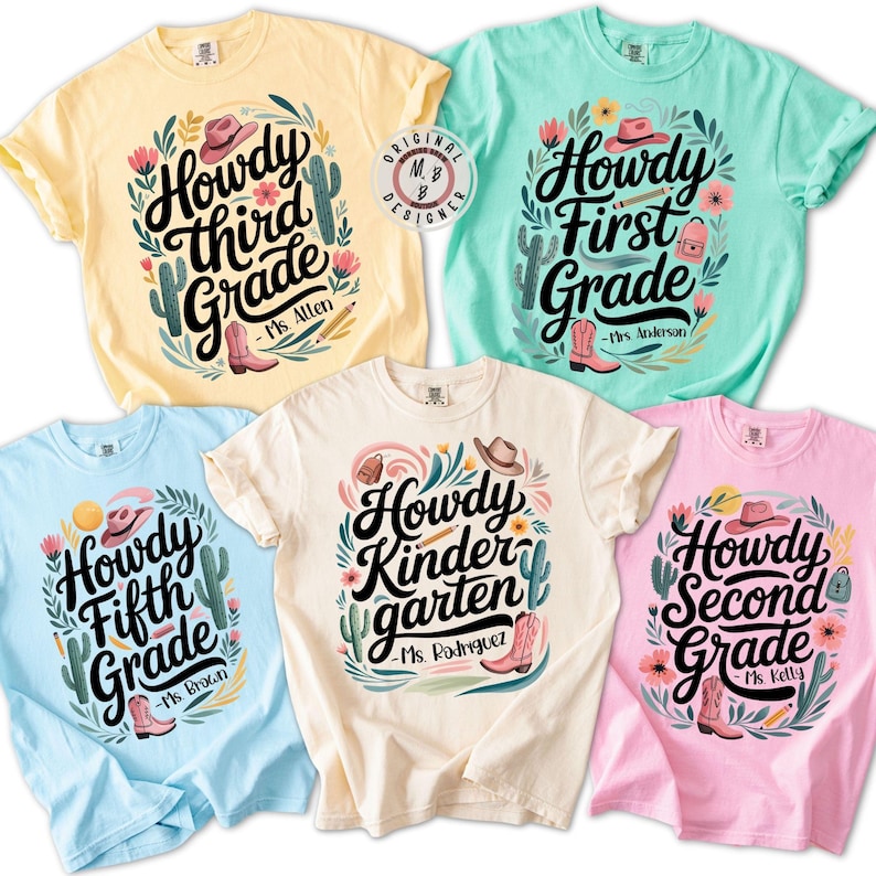 Comfort Colors* Howdy Fourth Grade Custom Western Back to School ...