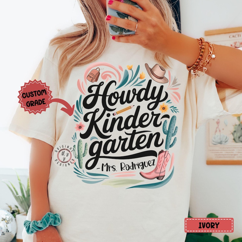 Comfort Colors* Howdy Fourth Grade Custom Western Back to School ...
