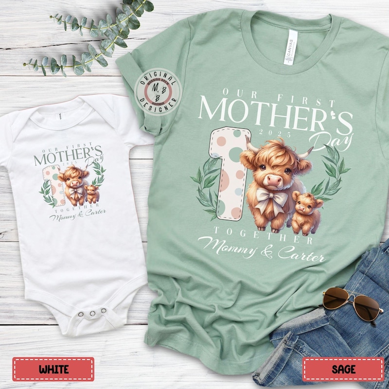 Mommy and Me Cow Outfit - Etsy