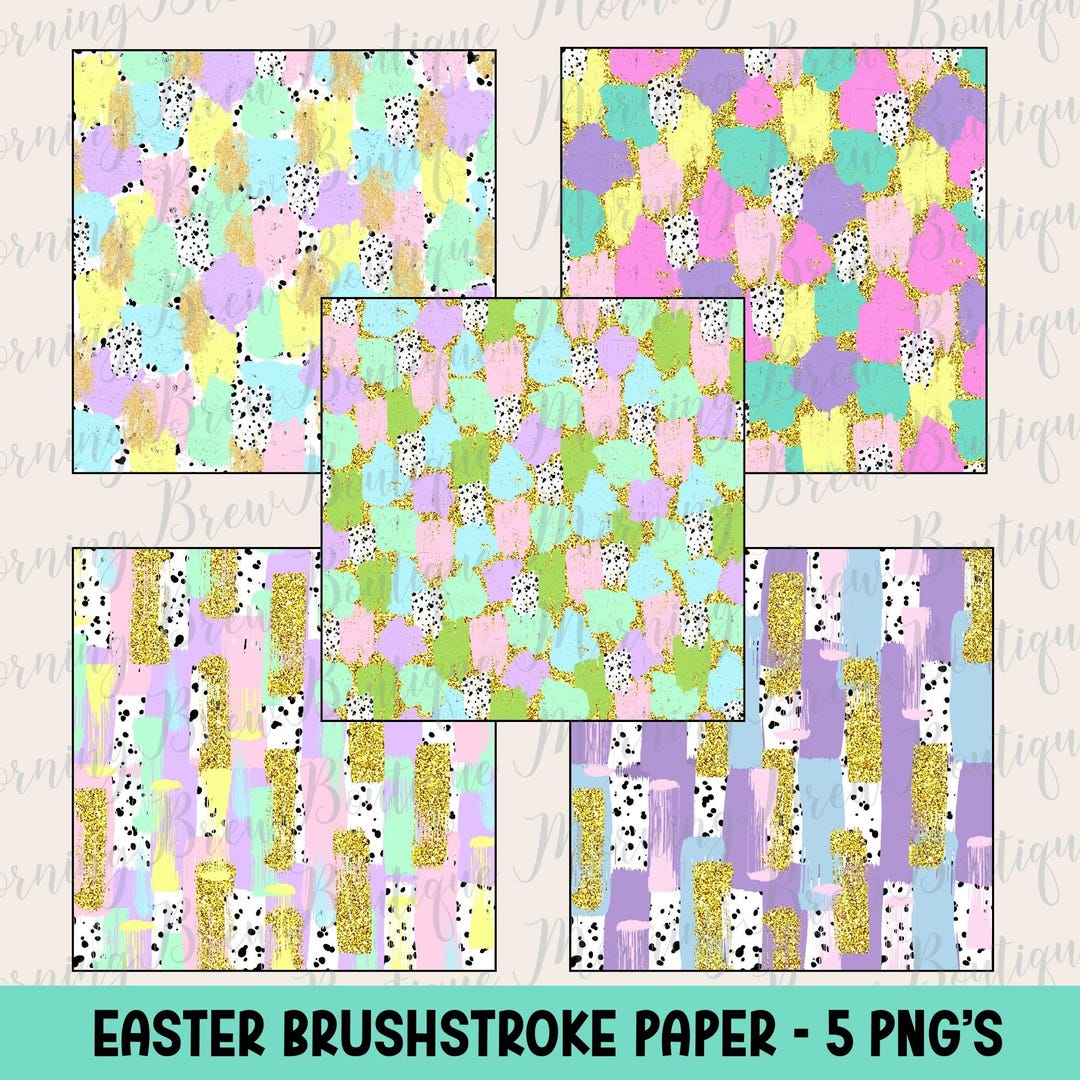 Brushstroke Digital Paper Dalmatian Digital Bundle Background Trendy ...