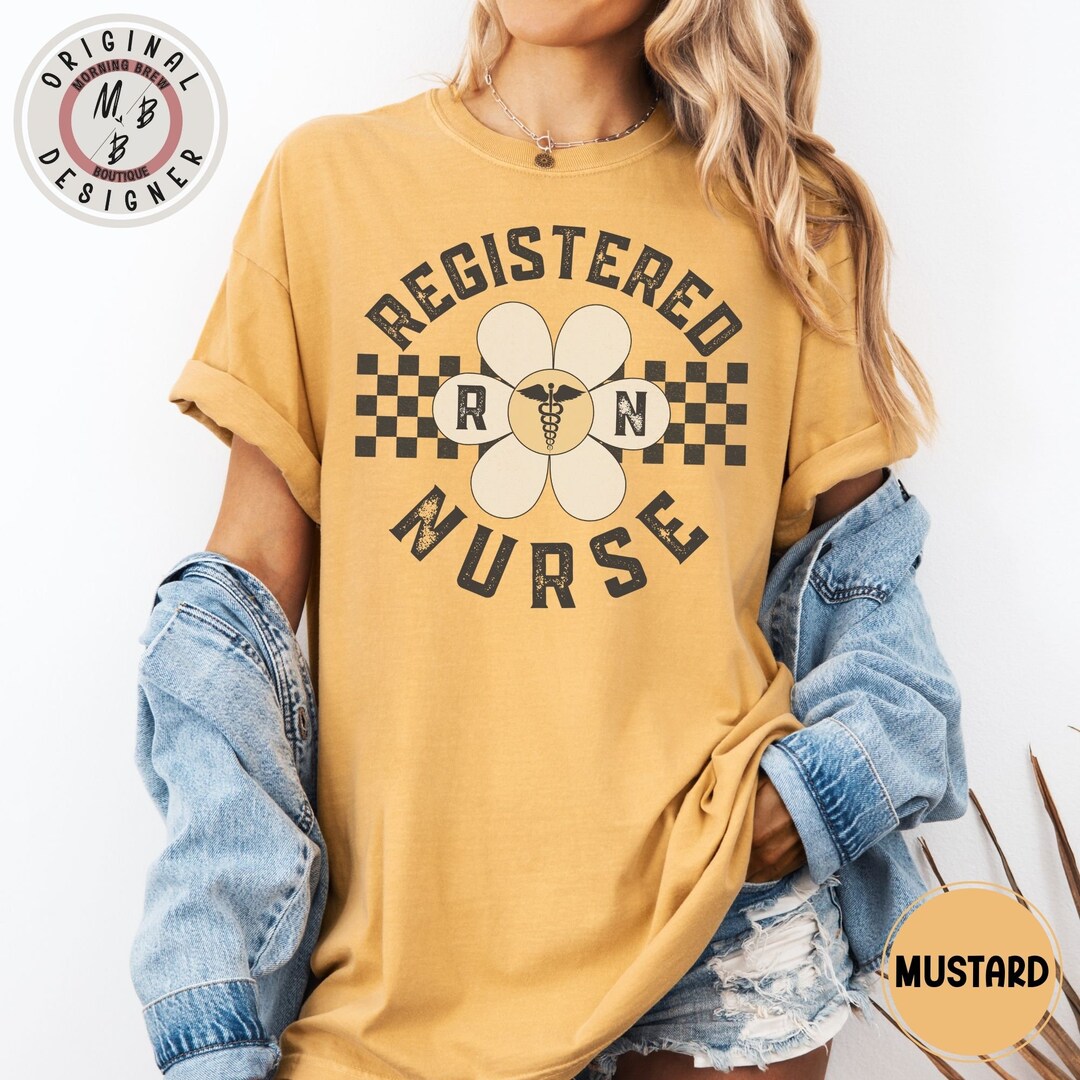 Comfort Colors* Registered Nurse Retro Checkered Shirt RN Graduation ...